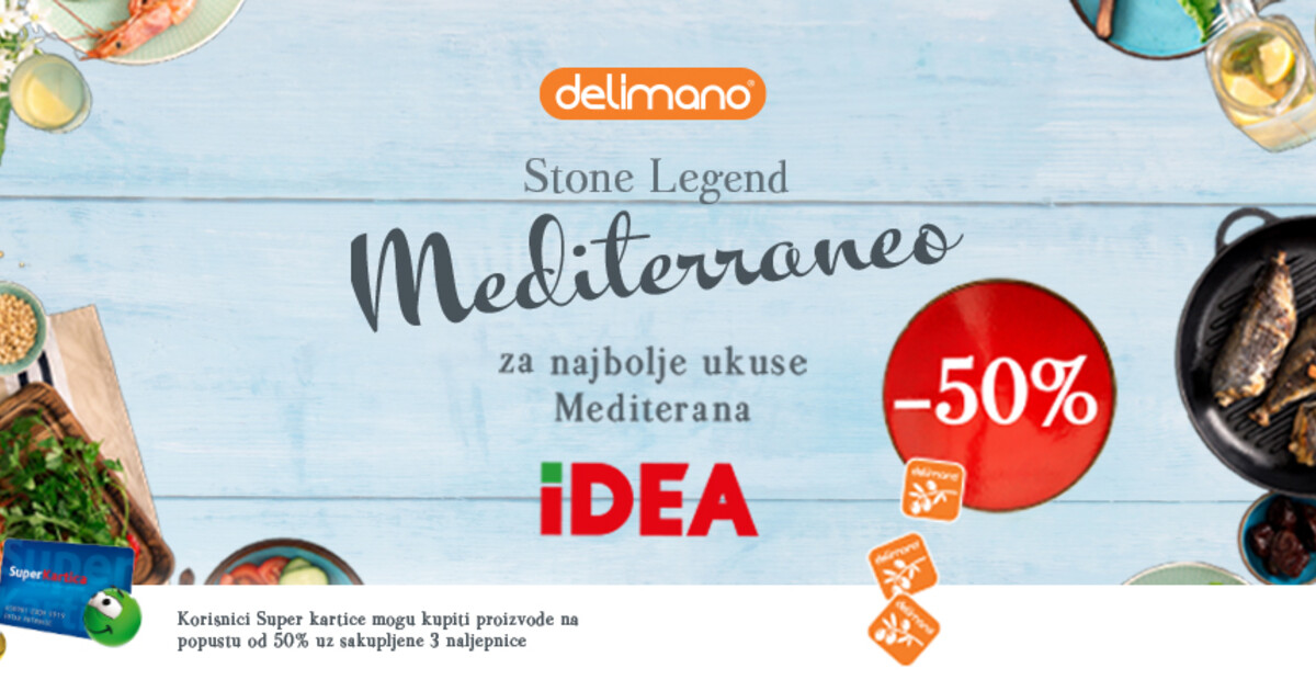 Ostvarite popust na Delimano Stone Legend Mediterraneo posuđe u IDEI | Idea